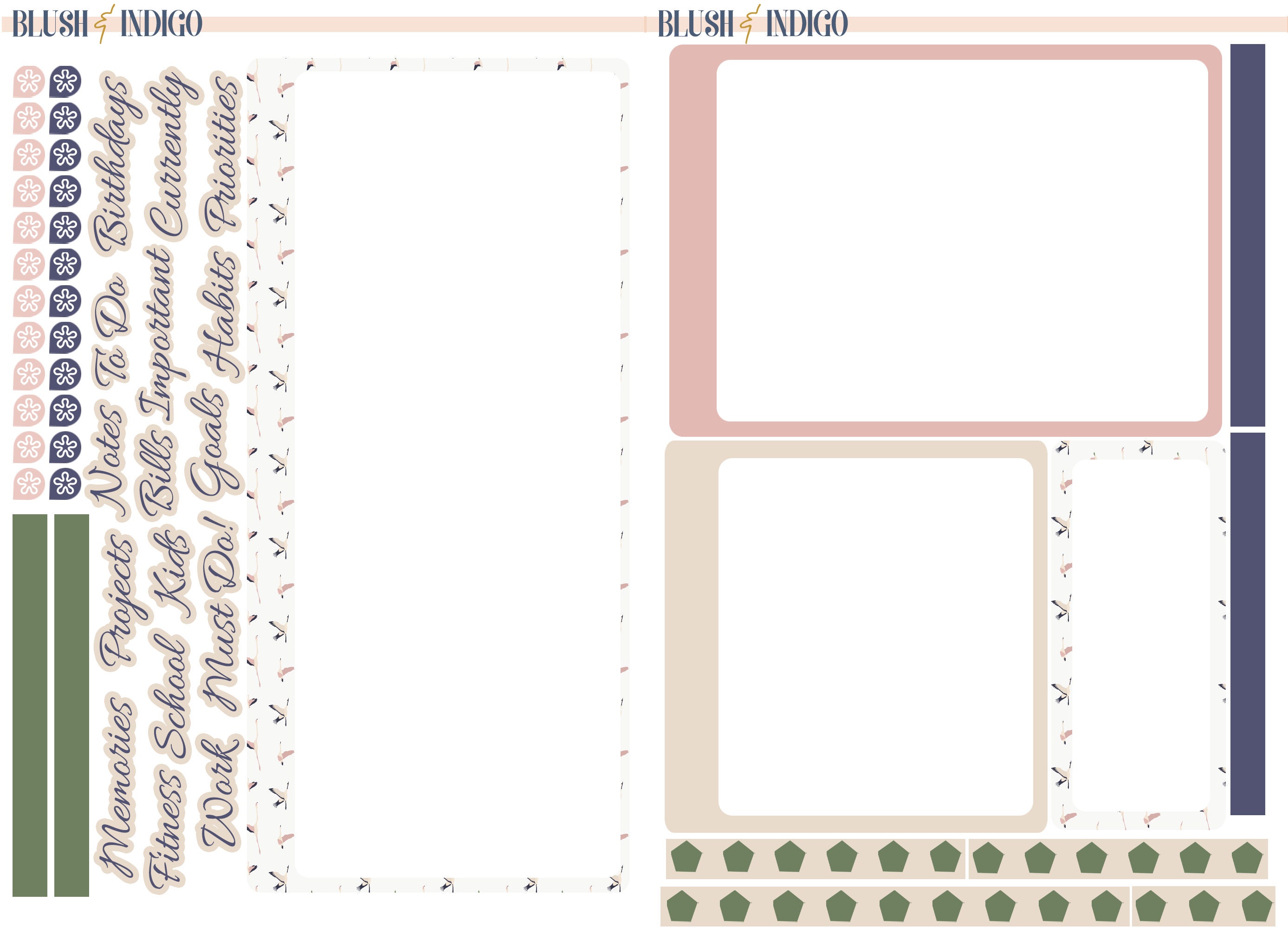 Printable Monthly Notes Dashboard Page Kit Planner - Etsy