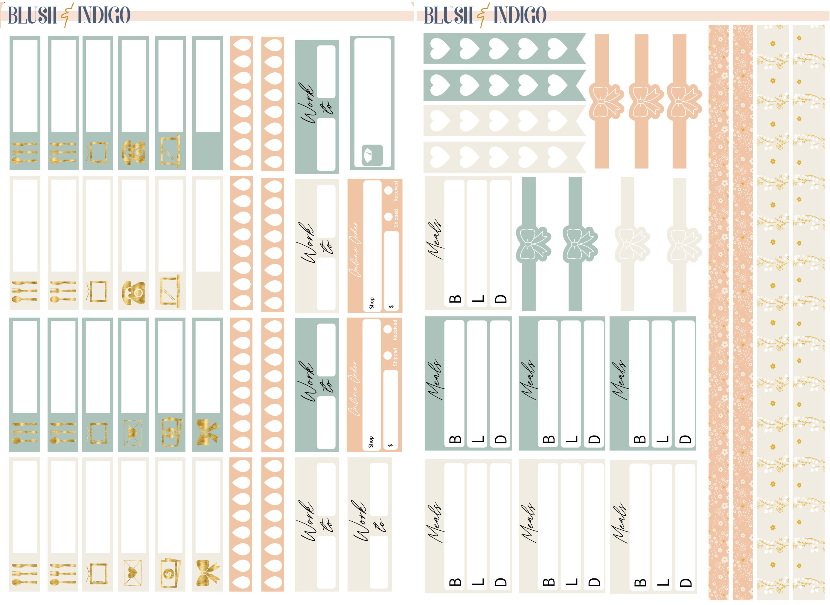 Spring Breeze Printable Planner Stickers Printable Weekly - Etsy