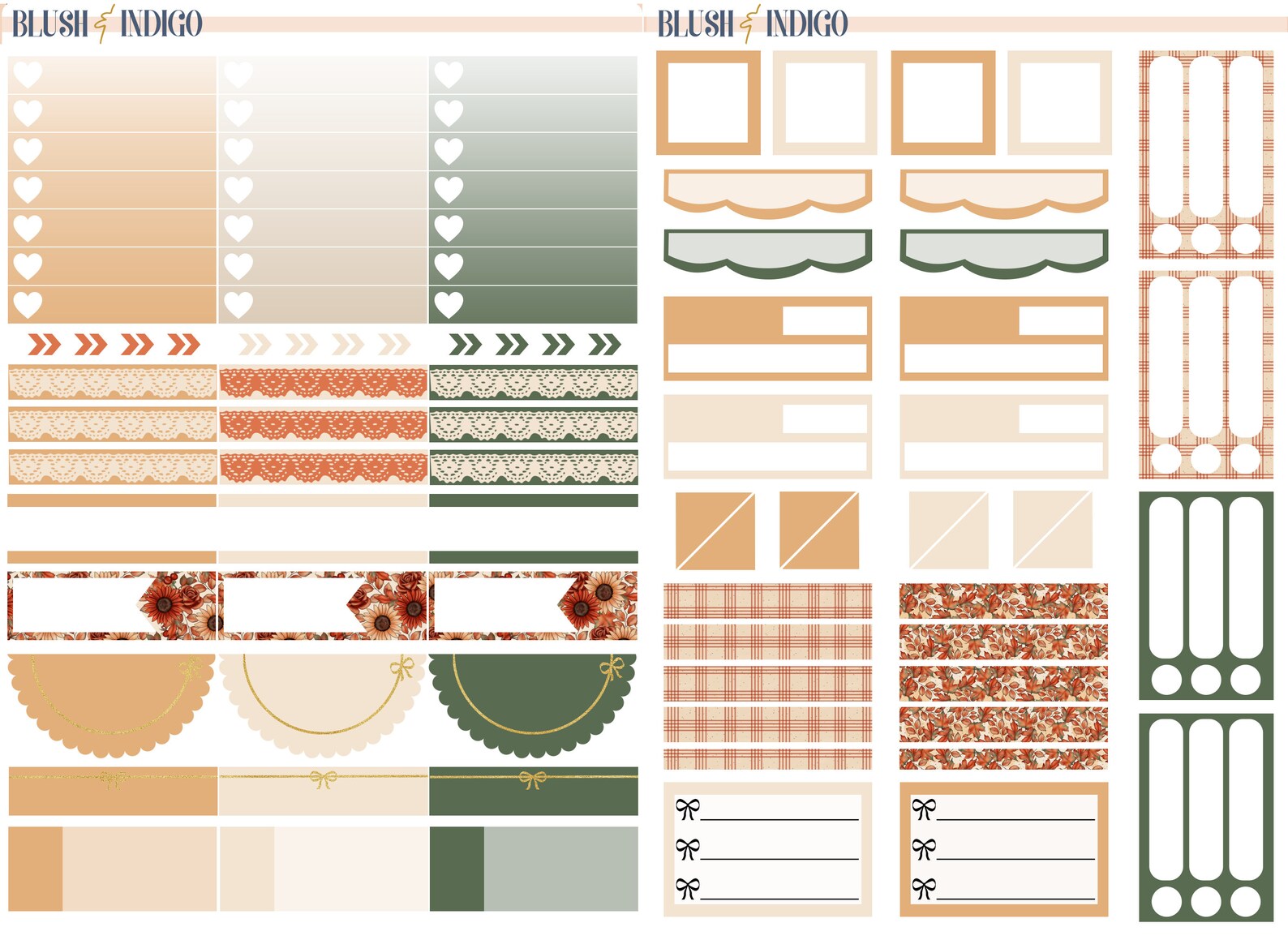 Hello Fall Printable Planner Stickers, Vertical Weekly Planner Kit Fits ...