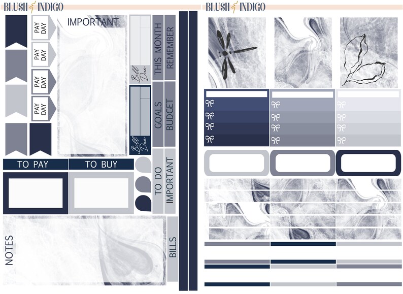 Simple Things Printable Planner Stickers Printable Monthly | Etsy