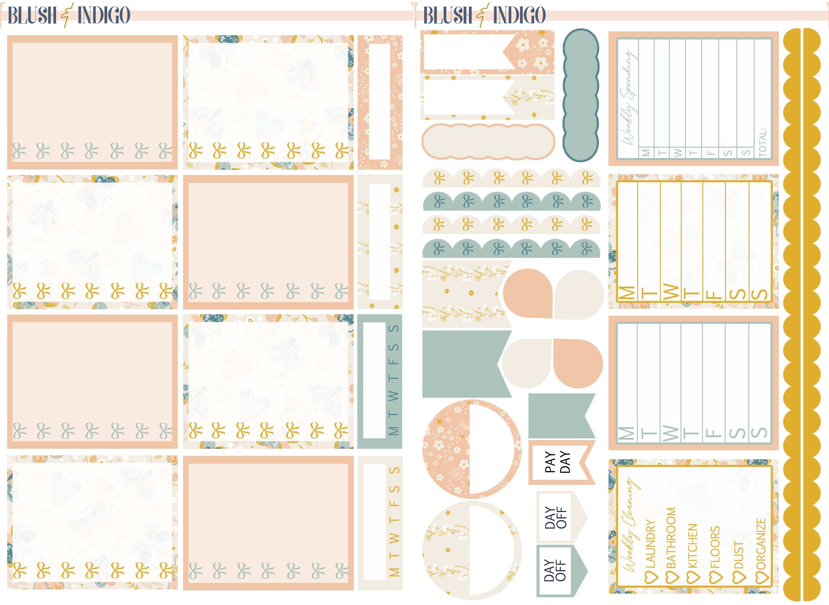 Spring Breeze Printable Planner Stickers Printable Weekly - Etsy