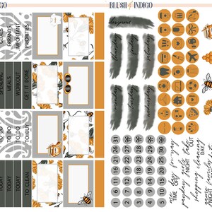 Honey Bee Printable Planner Stickers, Printable Weekly Stickers Kit ...