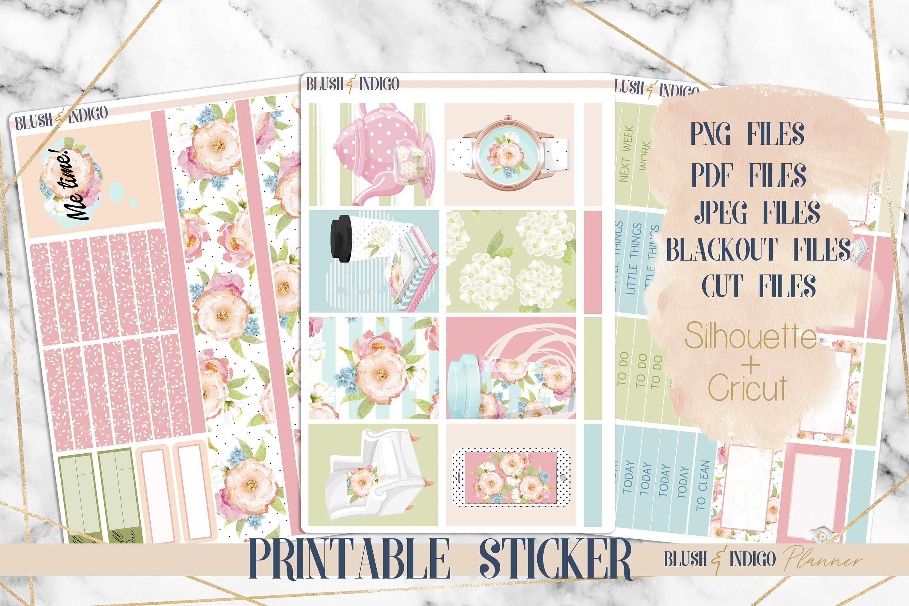 Spring Time Printable Planner Stickers, Printable Weekly Stickers Kit ...