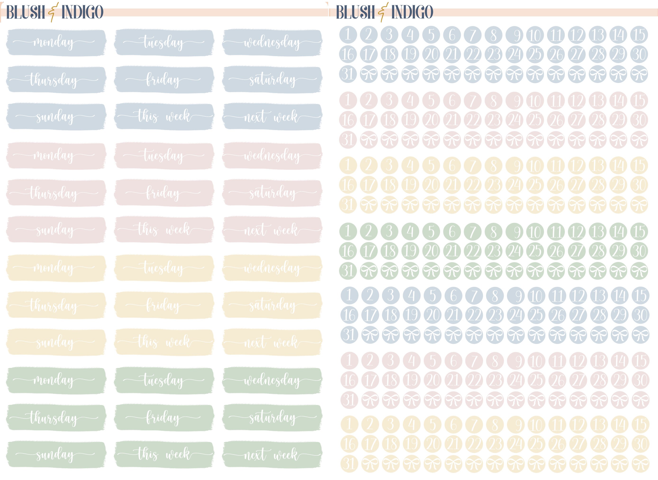 Printable PASTEL FUNCTIONAL Set Planner Stickers Erin Condren | Etsy