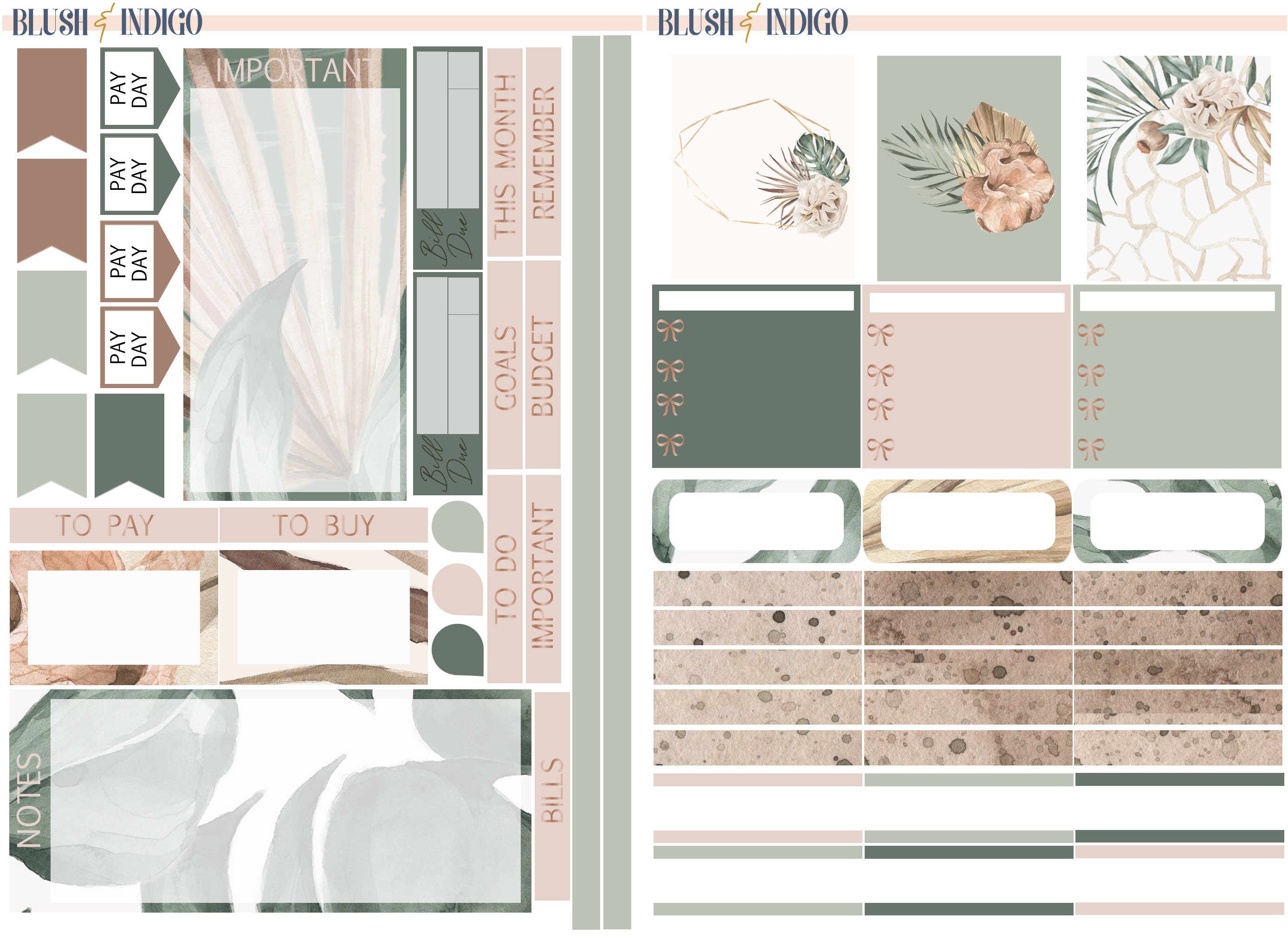 OASIS Printable Planner Stickers Printable Monthly Stickers | Etsy