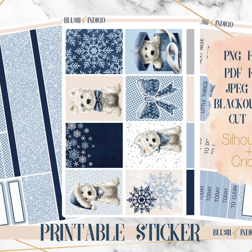 FIRST SNOW Printable Planner Stickers Printable Weekly - Etsy