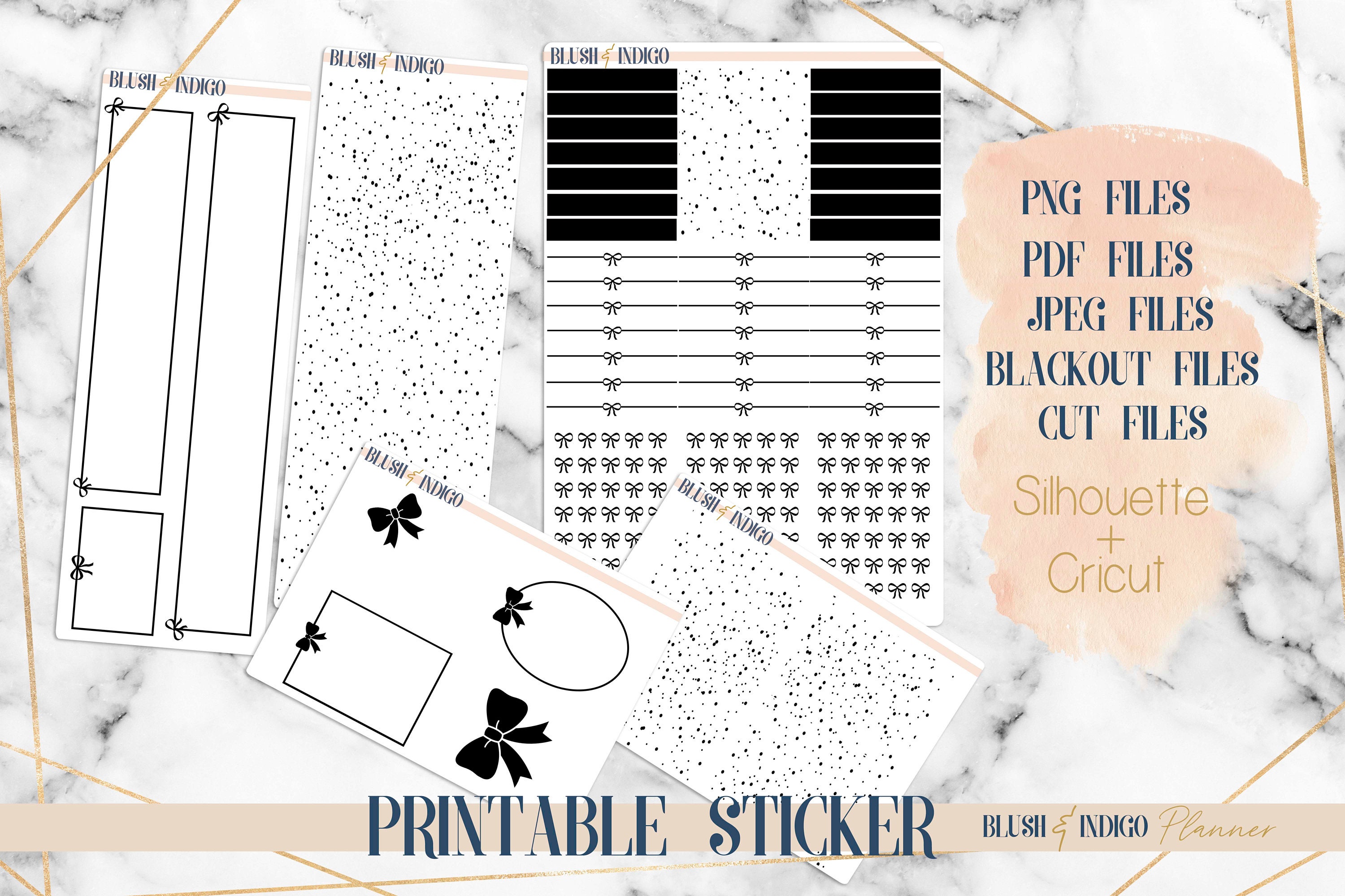 Foil Overlay Stickers Script for Planner for Erin Condren - Etsy