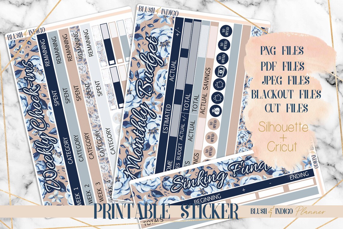 Printable Budget Sticker Kit Planner Stickers for Erin | Etsy