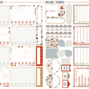 Seashell Summer Printable Planner Stickers, Printable Weekly Stickers ...