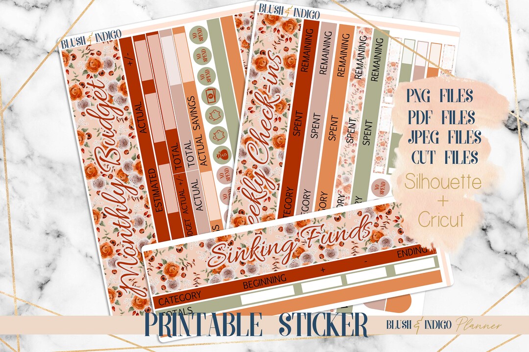 NOVEMBER Collection Printable Budget Sticker Kit | Planner Stickers ...