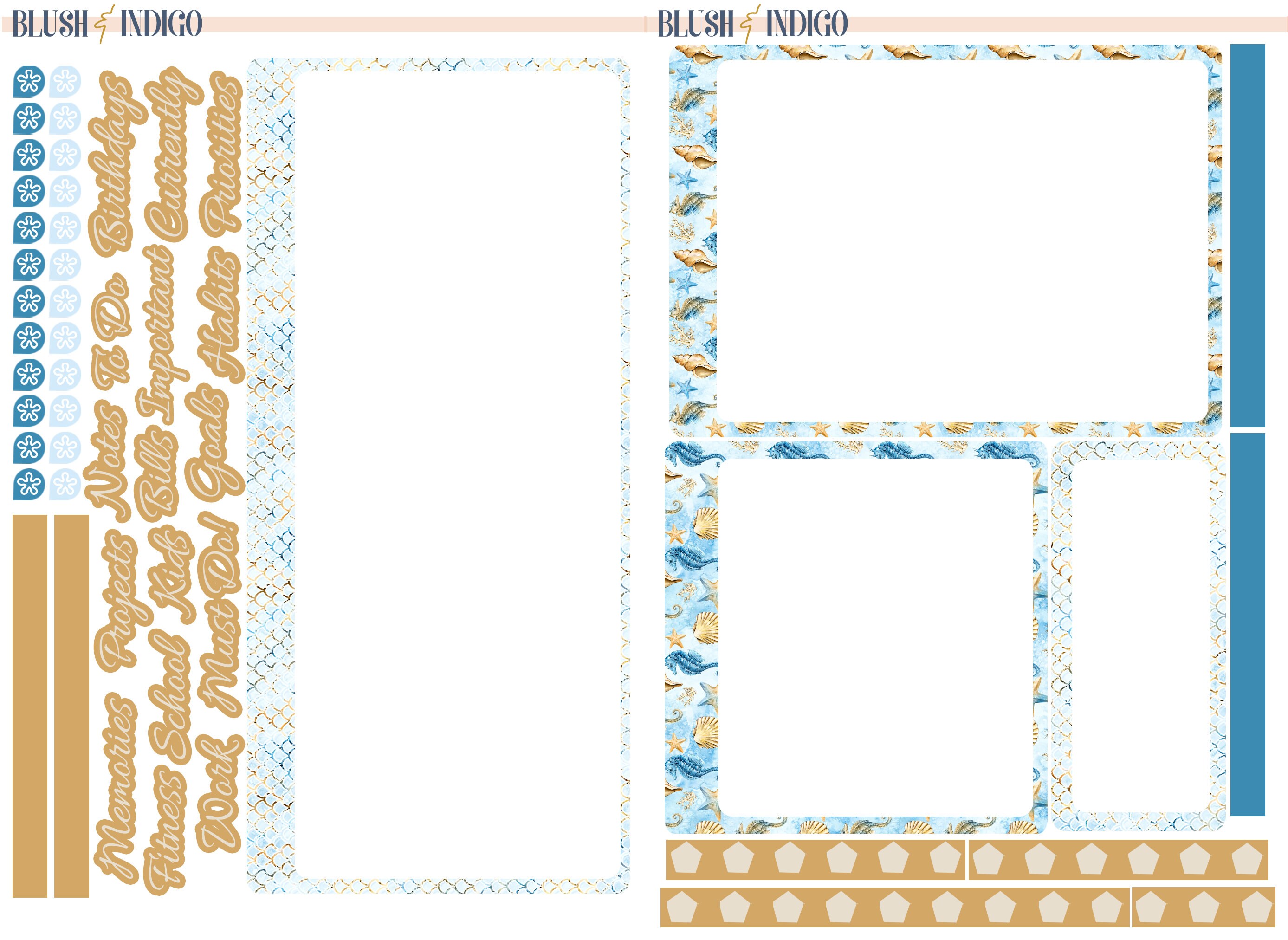 Printable Monthly Notes Dashboard Page Kit Planner | Etsy