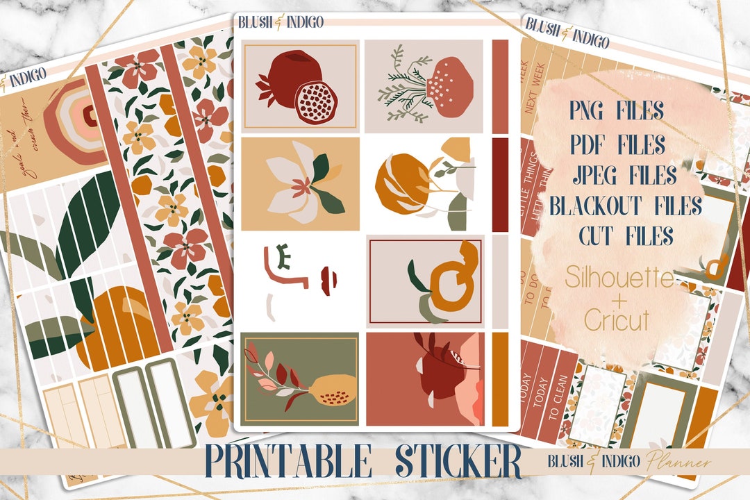 Valencia Printable Planner Stickers, Printable Weekly Stickers Kit ...