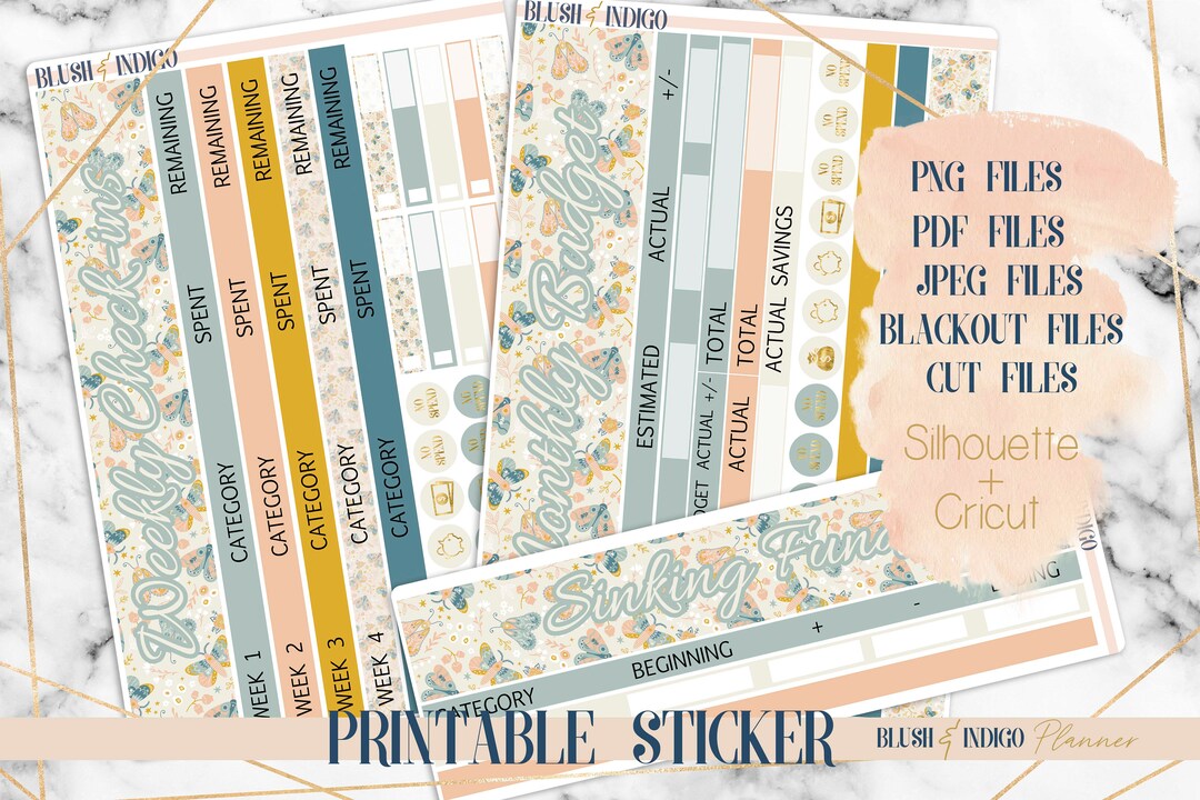 Spring Breeze Printable Budget Sticker Kit | Planner Stickers (for Erin ...