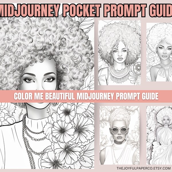 African American Woman Prompt Guide - Etsy