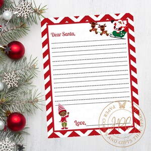 Letter to Santa Printable, Elf Christmas Wish List, Dear Santa Letter ...