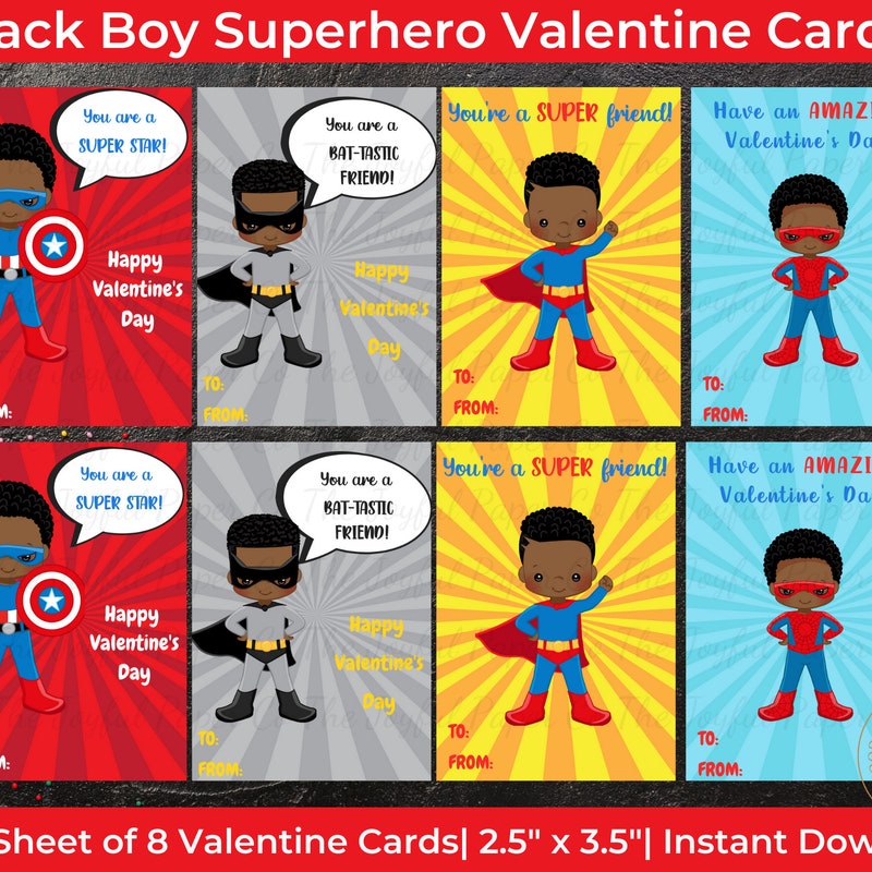 Superhero Valentine - Etsy