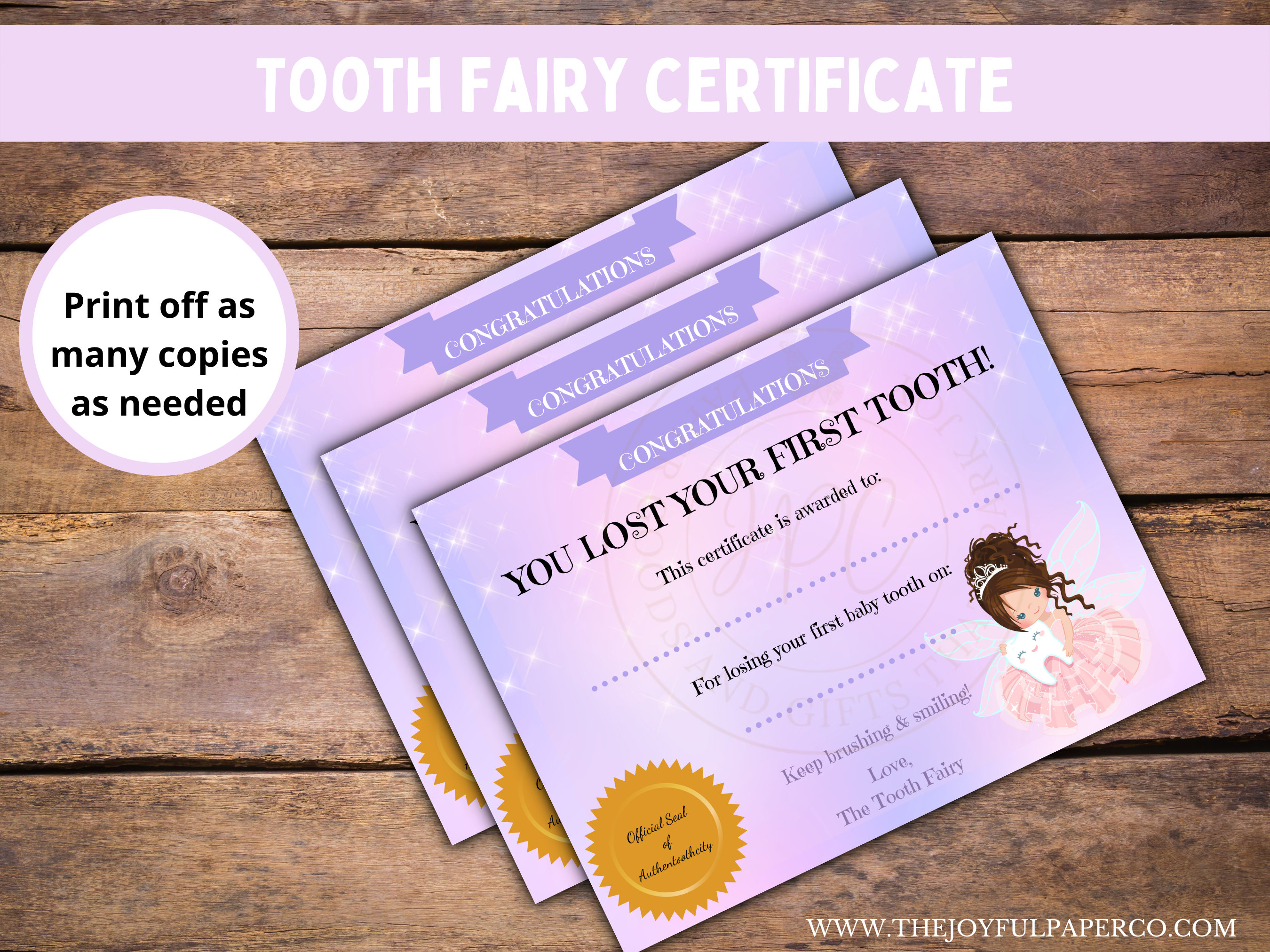 Editable Tooth Fairy Certificate, Tooth Fairy, First Tooth, Tooth ...