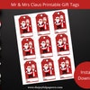 Printable Mr & Mrs Claus Gift Tags, Christmas Gift Tags, Santa Gift ...