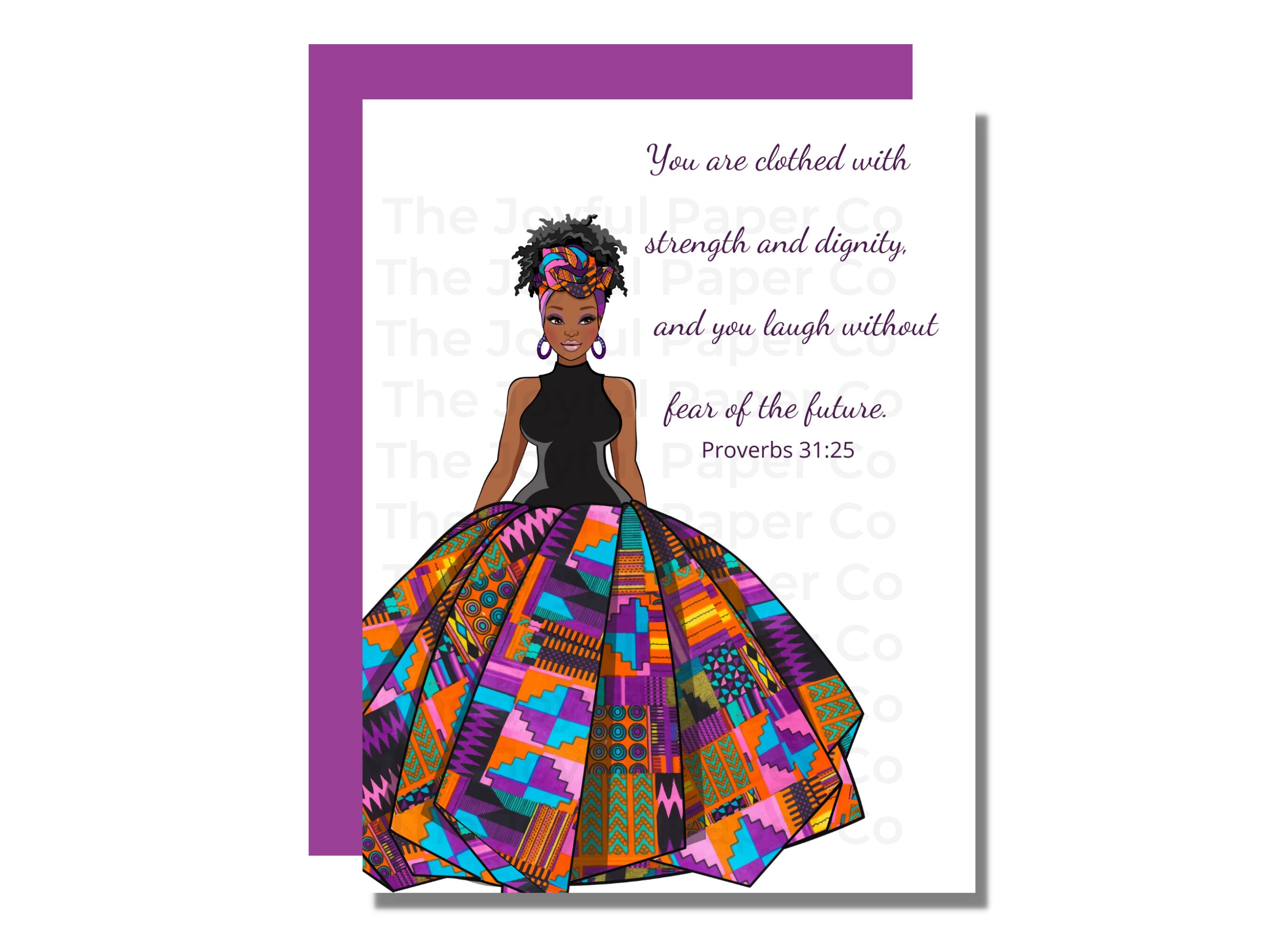 Proverbs 31:25 African American Scripture Note Cards - Etsy