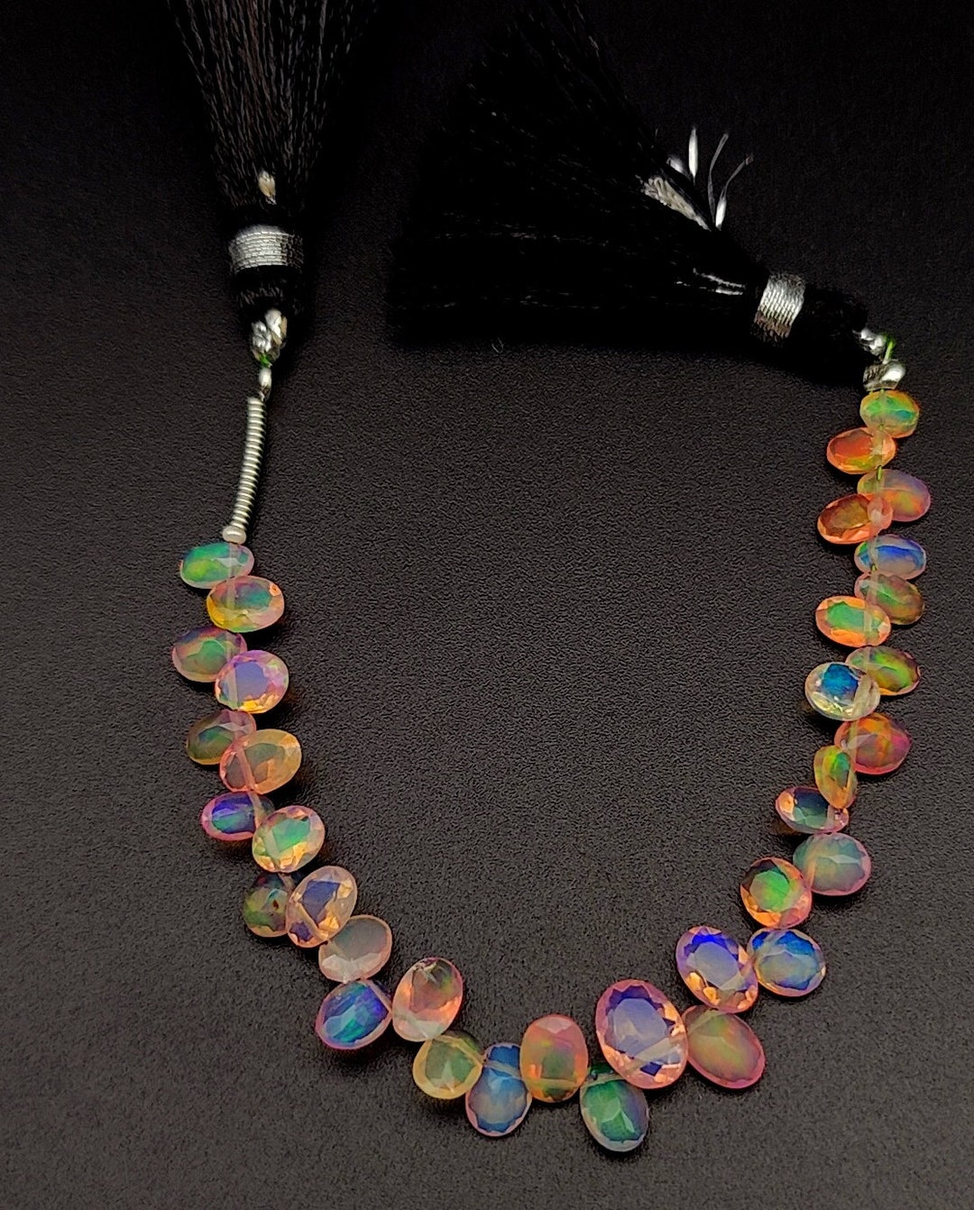 Multi Ethiopian Opal Rose Cut Oval Beads Opal Loose Gemstone, Natural ...