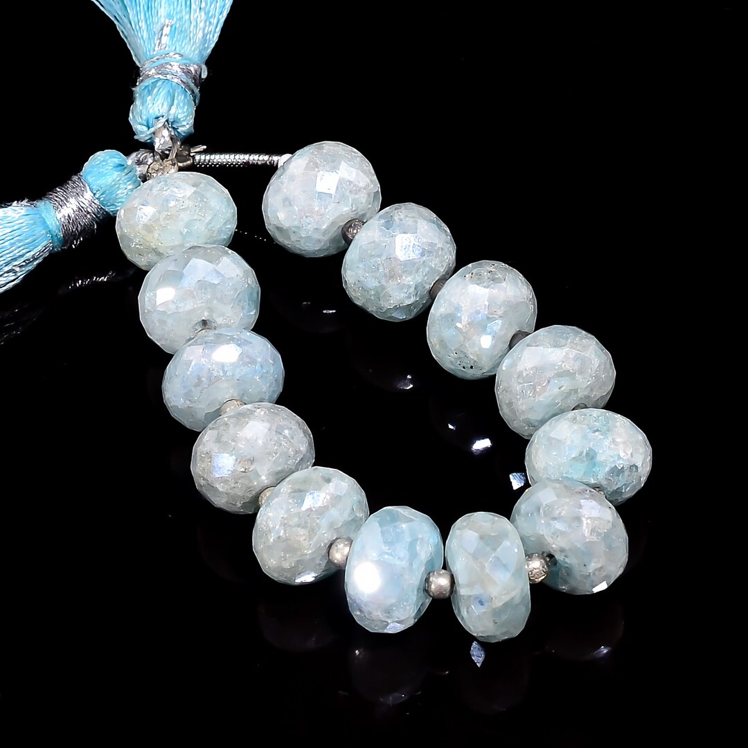 Mystic Blue Quartz Gemstone Round Shape Faceted Beads, Blue Quartz ...