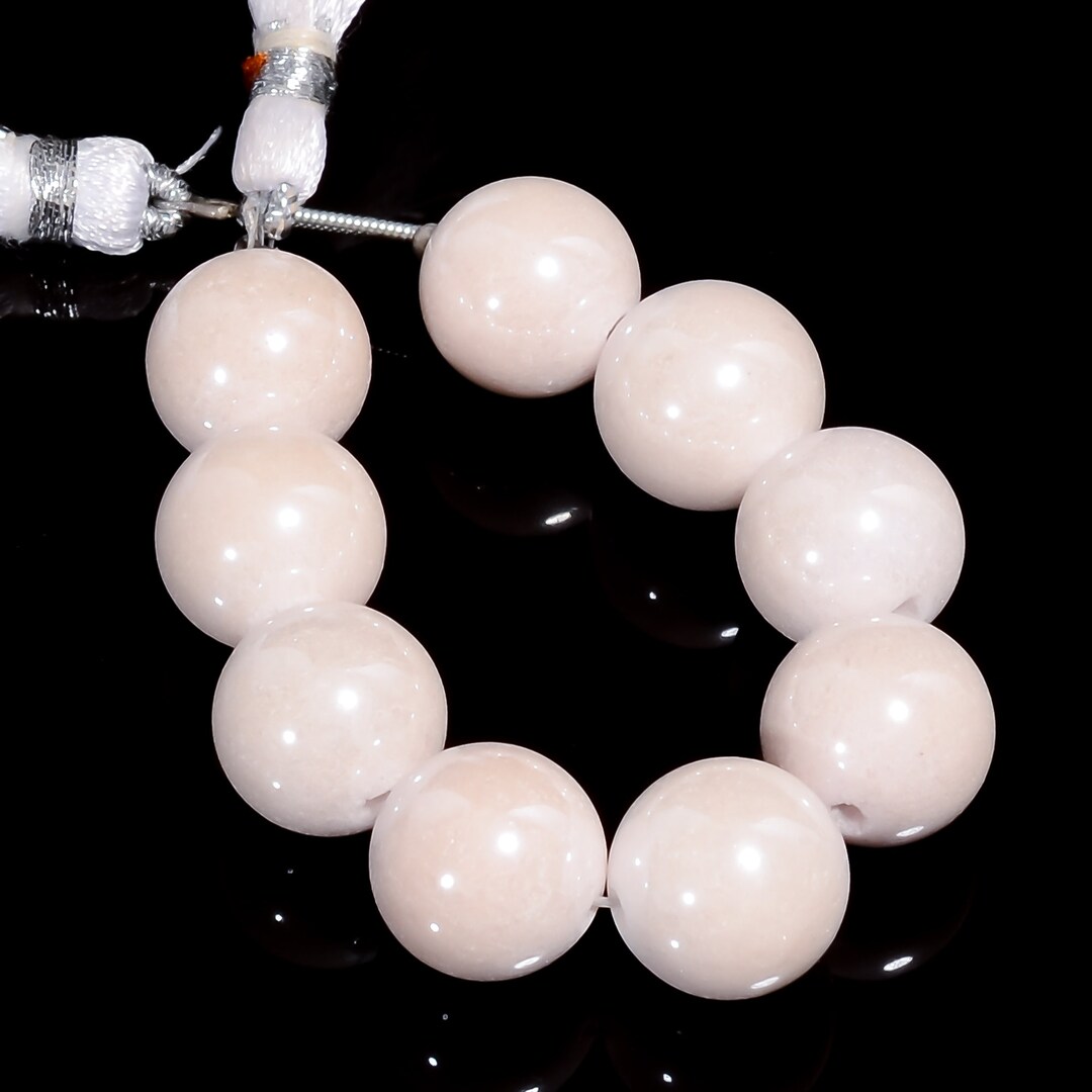 Peach Quartz Round Shape Gemstone Beads, Peach Quartz Smooth Briolettes ...