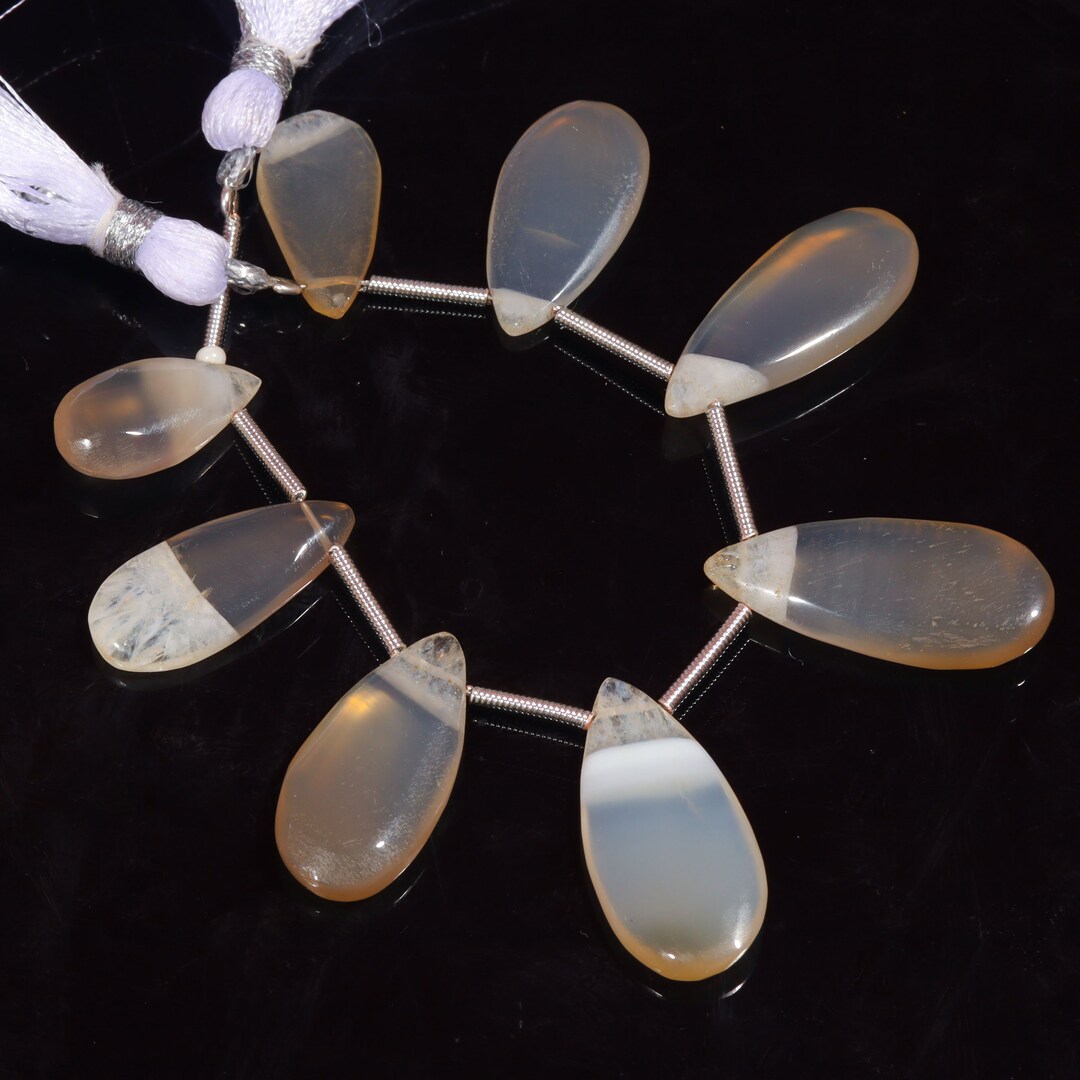 Solar Quartz Smooth Pear Shape Beads Gemstone Solar Quartz - Etsy