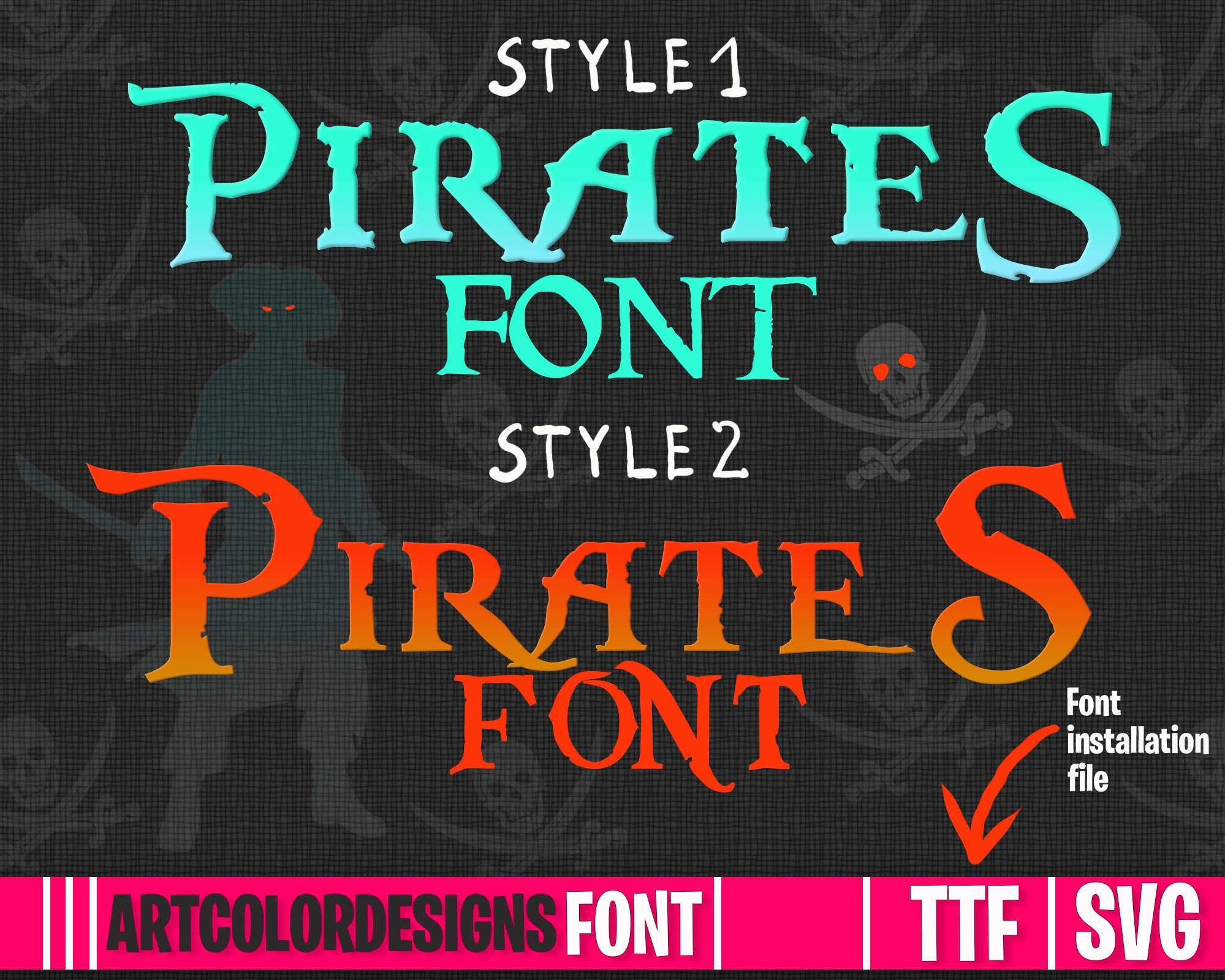 Pirate Font Alphabet