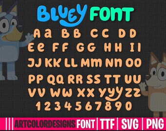 Bluey Font Cricut | Etsy