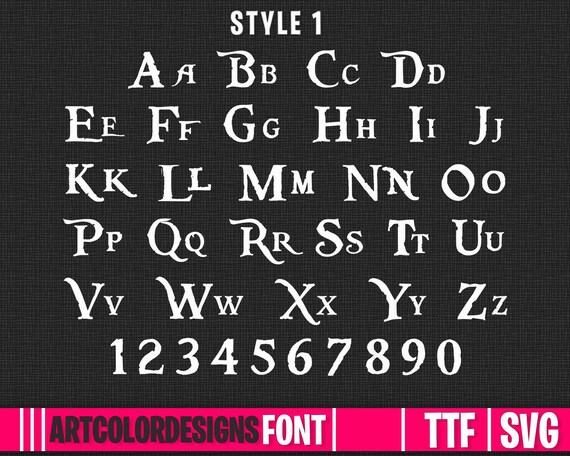 Pirate Font Alphabet