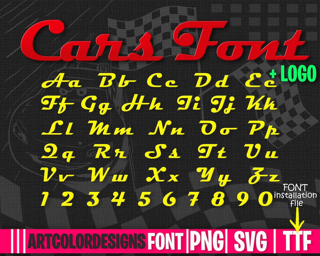 SVG PNG TTF Files Font Alphabet Letters Numbers Famous Character ...