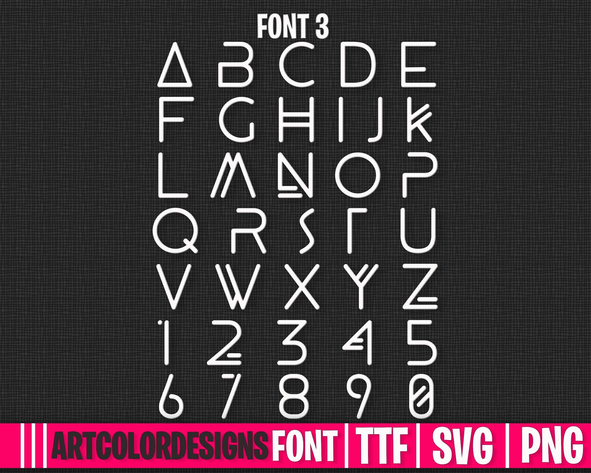SVG PNG TTF 3 Files Font Alphabet Letters Numbers Famous - Etsy Canada