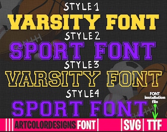 Cricut Varsity Font - Etsy