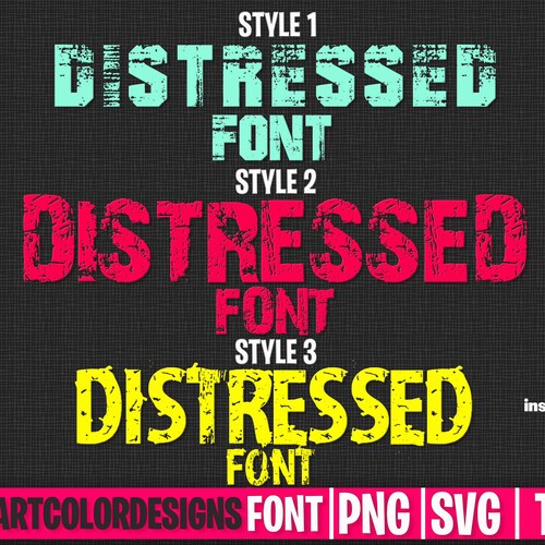 Distressed Font Ttf Cricut Grunge Font Svg Distressed Digital - Etsy