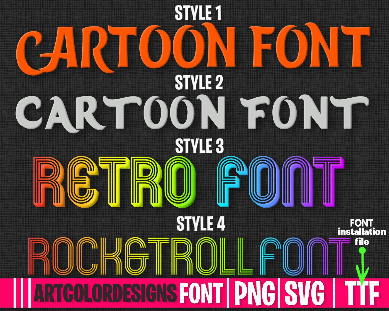 SVG PNG TTF 4 Files Font Alphabet Letters Numbers Famous - Etsy