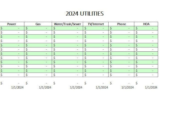 UTILITY TRACKING TEMPLATE - Etsy