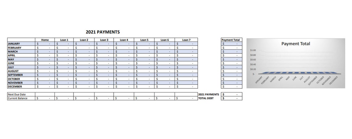 Basic Loan Payment Tracking Template - Etsy