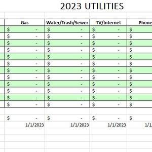 UTILITY TRACKING TEMPLATE - Etsy