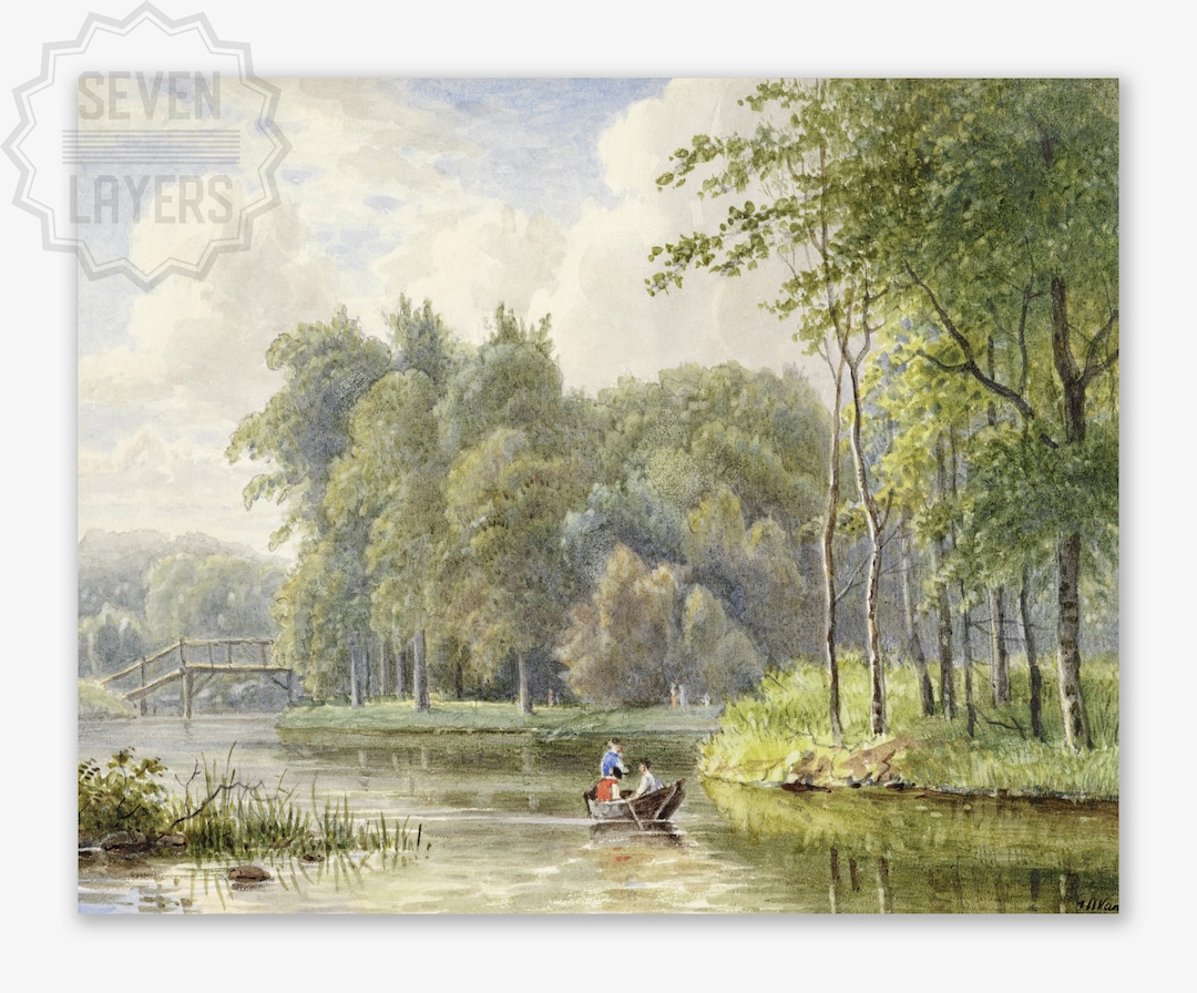 Vintage Art Print Landscape Vintage Poster Art Print Download Antique ...