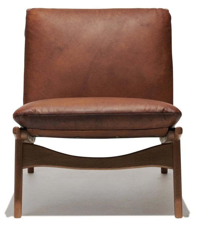 Luxury Buffalo Leather Lounge Chair, Vintage Inspired Statement ...