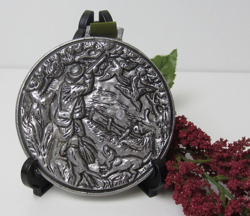 WMF Zinn Pewter Hunting Plaques, Pair - Etsy