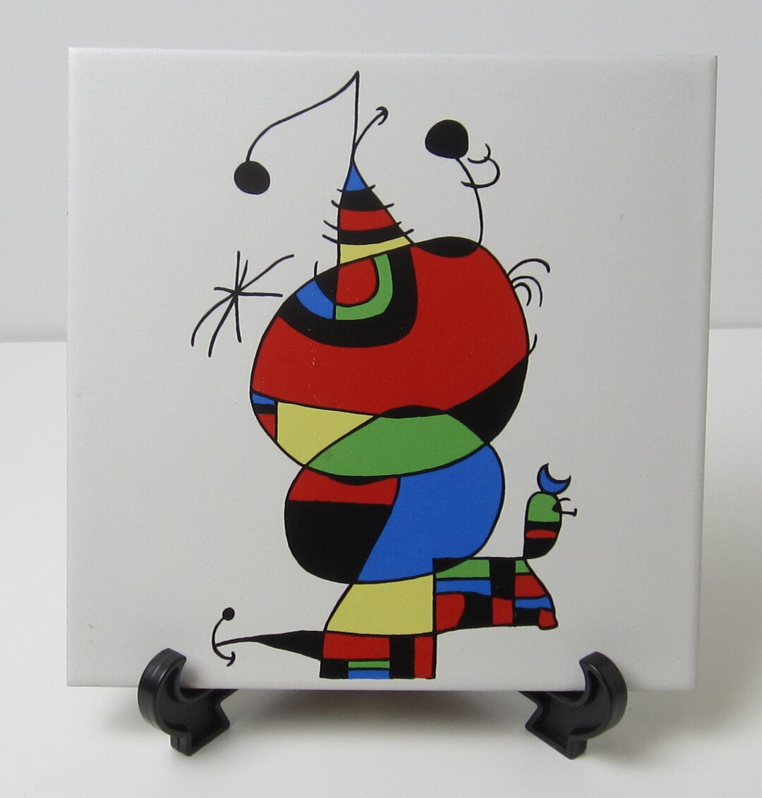 Vintage Joan Miro Ceramic Tile by Villarreal-castellone - Etsy