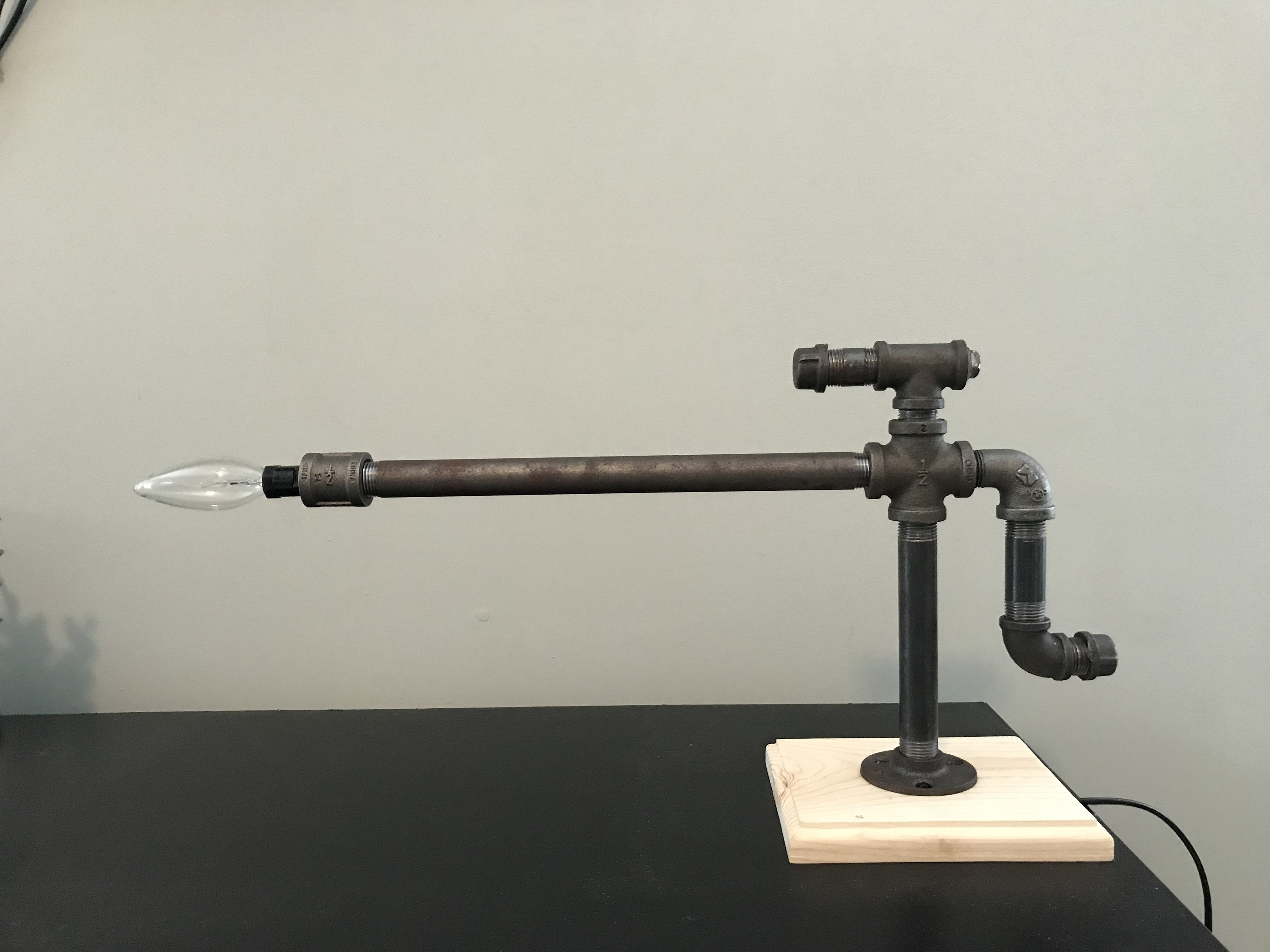 Gun Lamp Pipe Lamp, Steampunk, Mancave, Industrial Lamp, Pipe Gun ...
