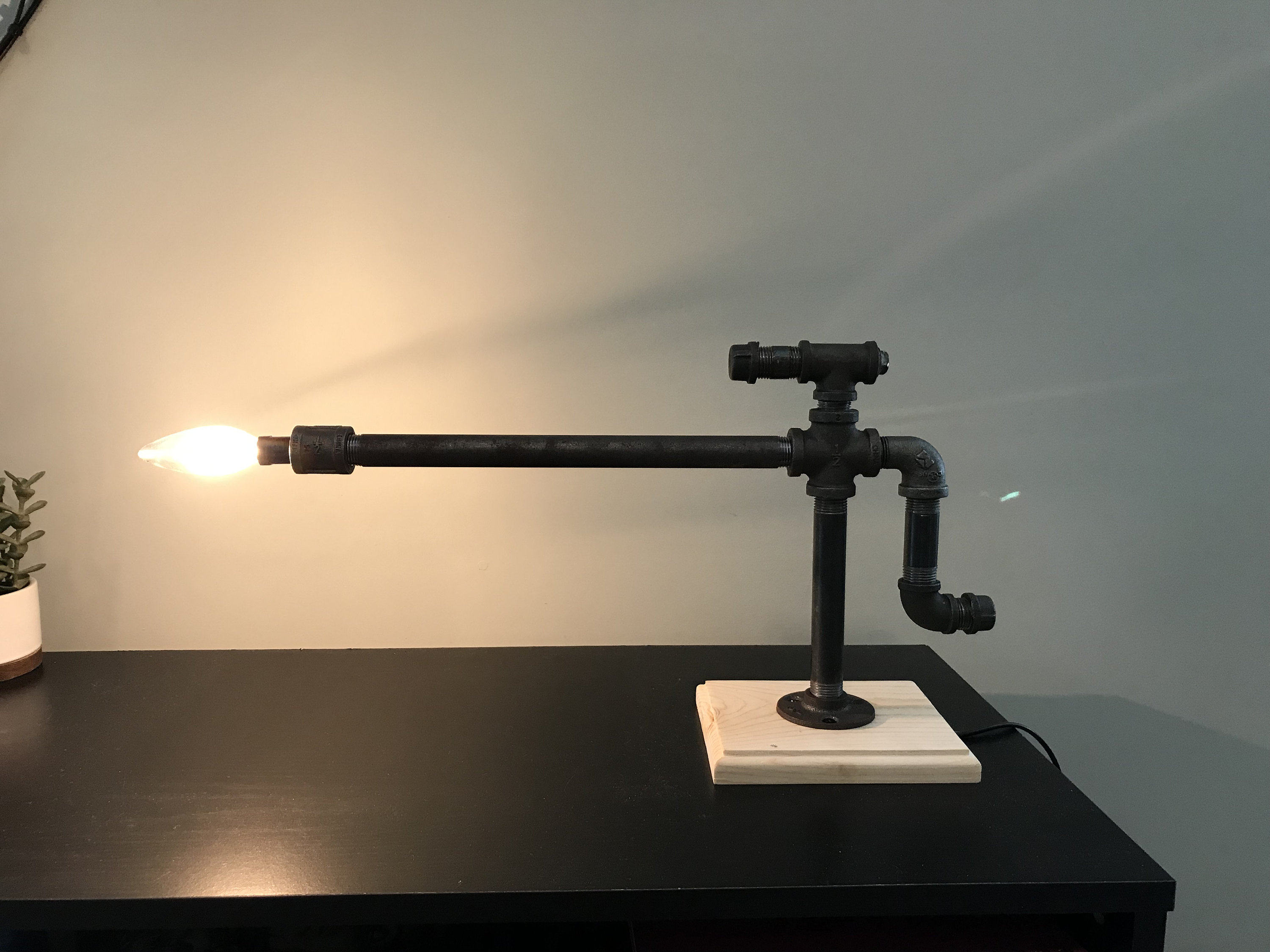 Gun Lamp Pipe Lamp, Steampunk, Mancave, Industrial Lamp, Pipe Gun ...