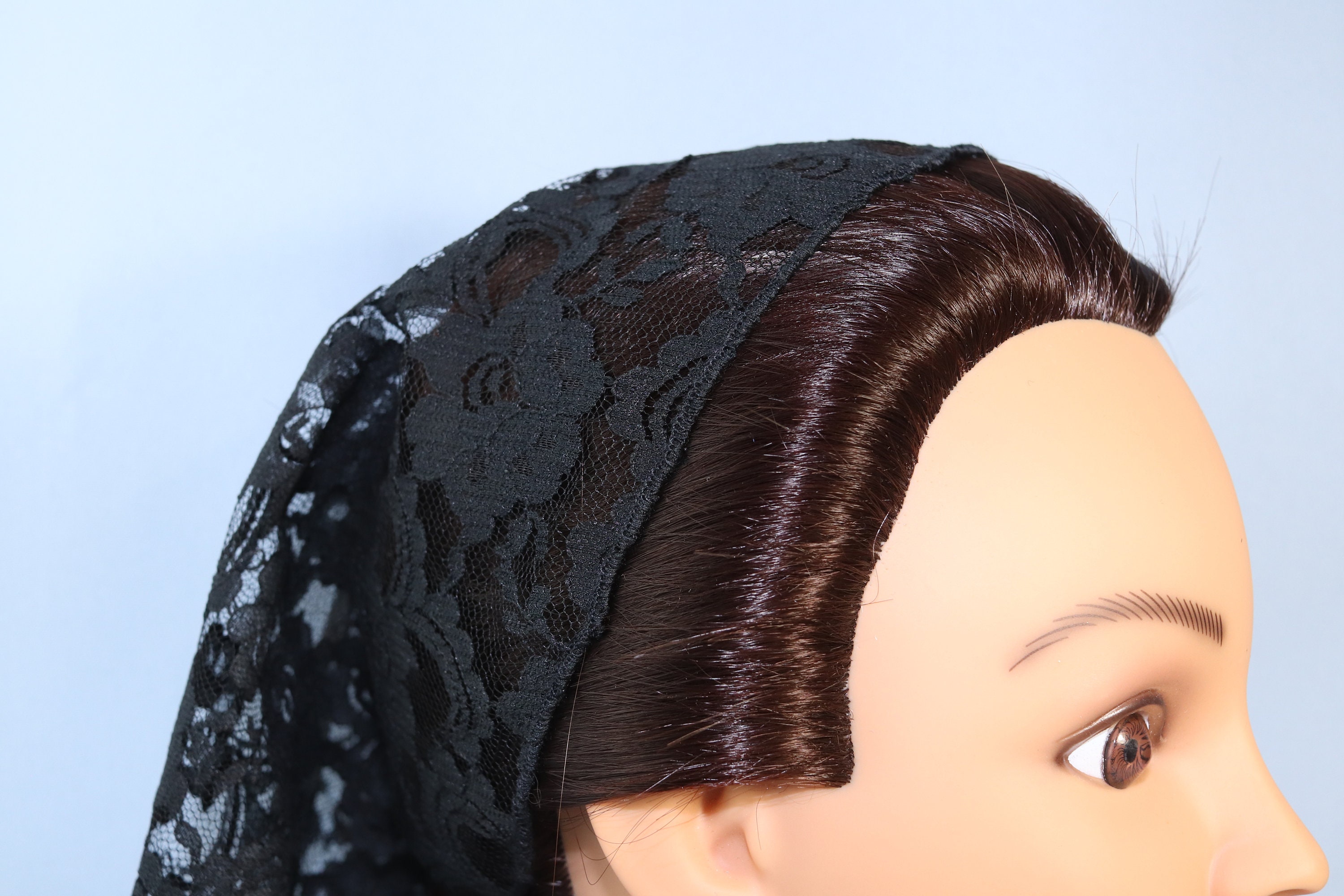 Black Lace Head Covering: Christian Prayer Veil - Etsy