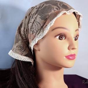 Mocha Christian Ladies Headcovering / Prayer Veiling / Covering ...