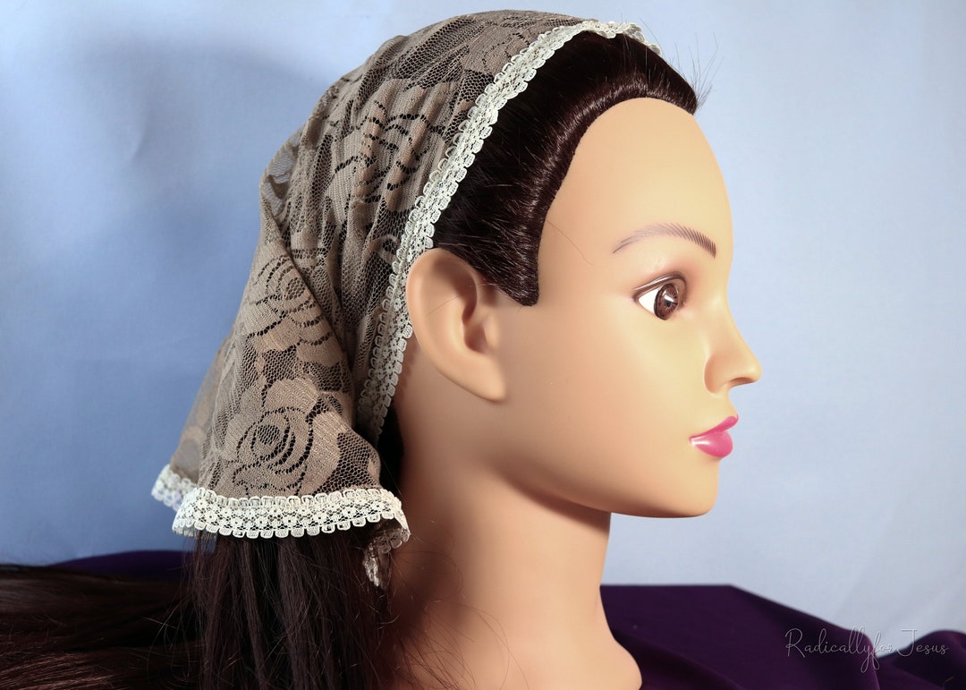 Mocha Christian Ladies Headcovering / Prayer Veiling / Covering ...