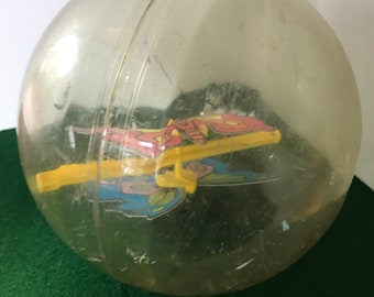 Vintage Playskool 1970s Clear Plastic Flutter Ball Butterfly Toy for ...