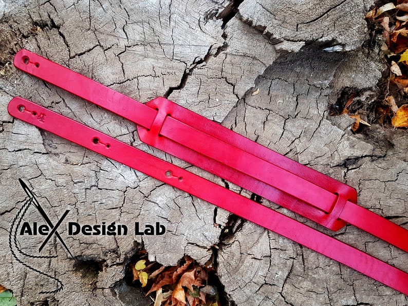 Red Leather Guitar Strap Custom Guitar Strap Acoustic Guitar Guitar ...