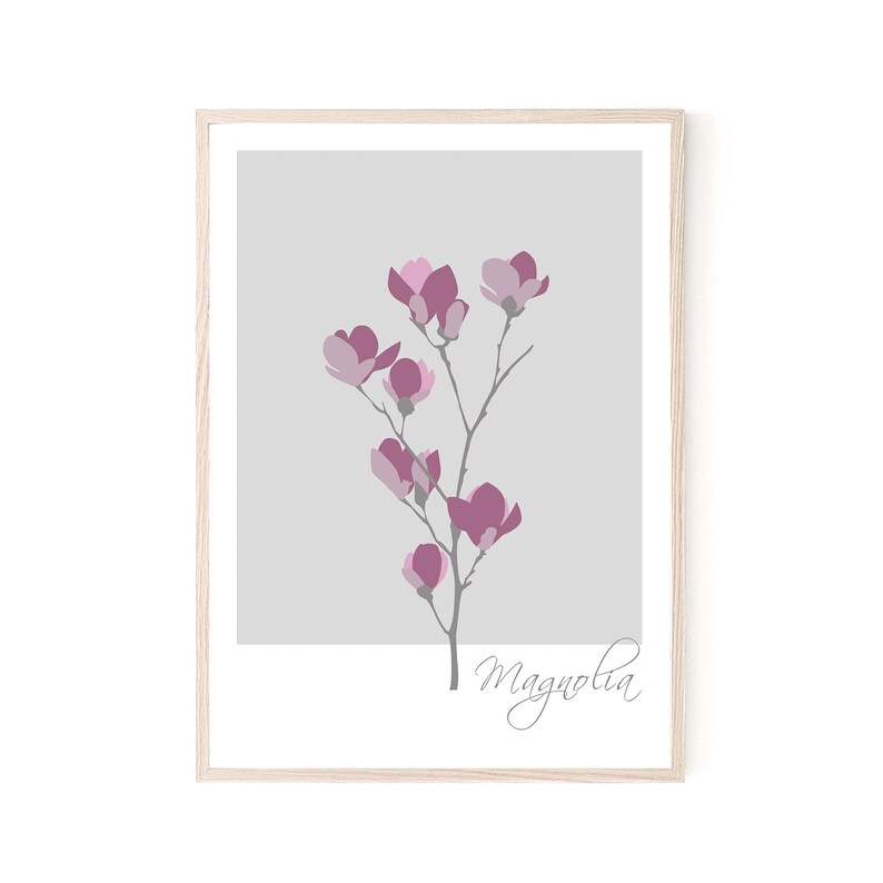 Flower Poster Magnolia INSTANT DOWNLOAD Digital Print - Etsy